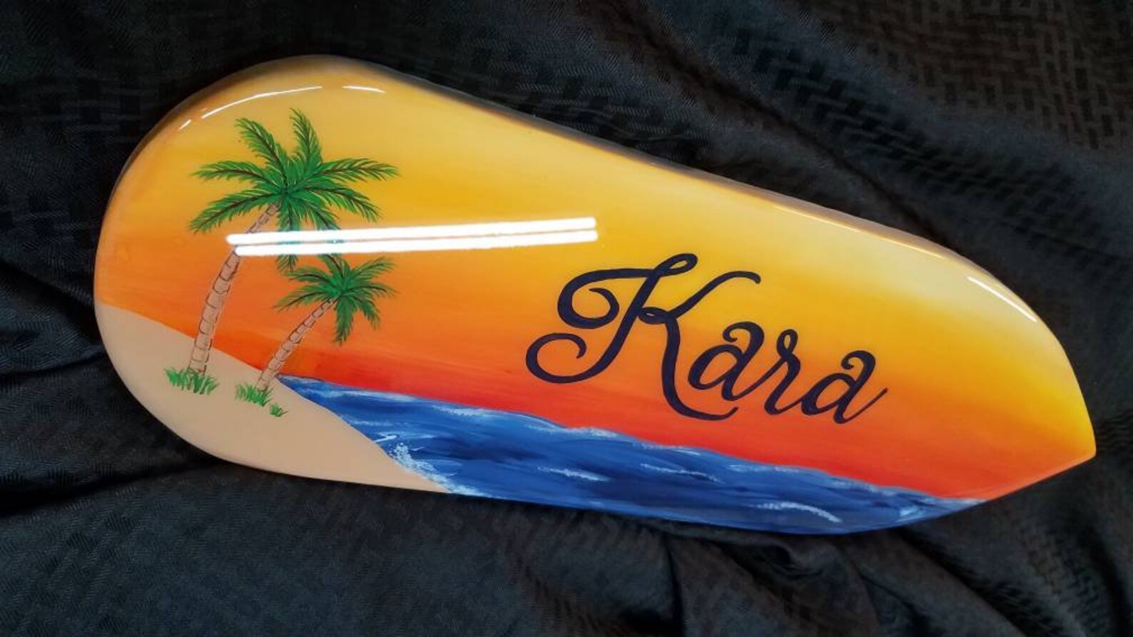 Palm Tree Surfboard Name Plate Surfboard Sign Surfboard - Etsy