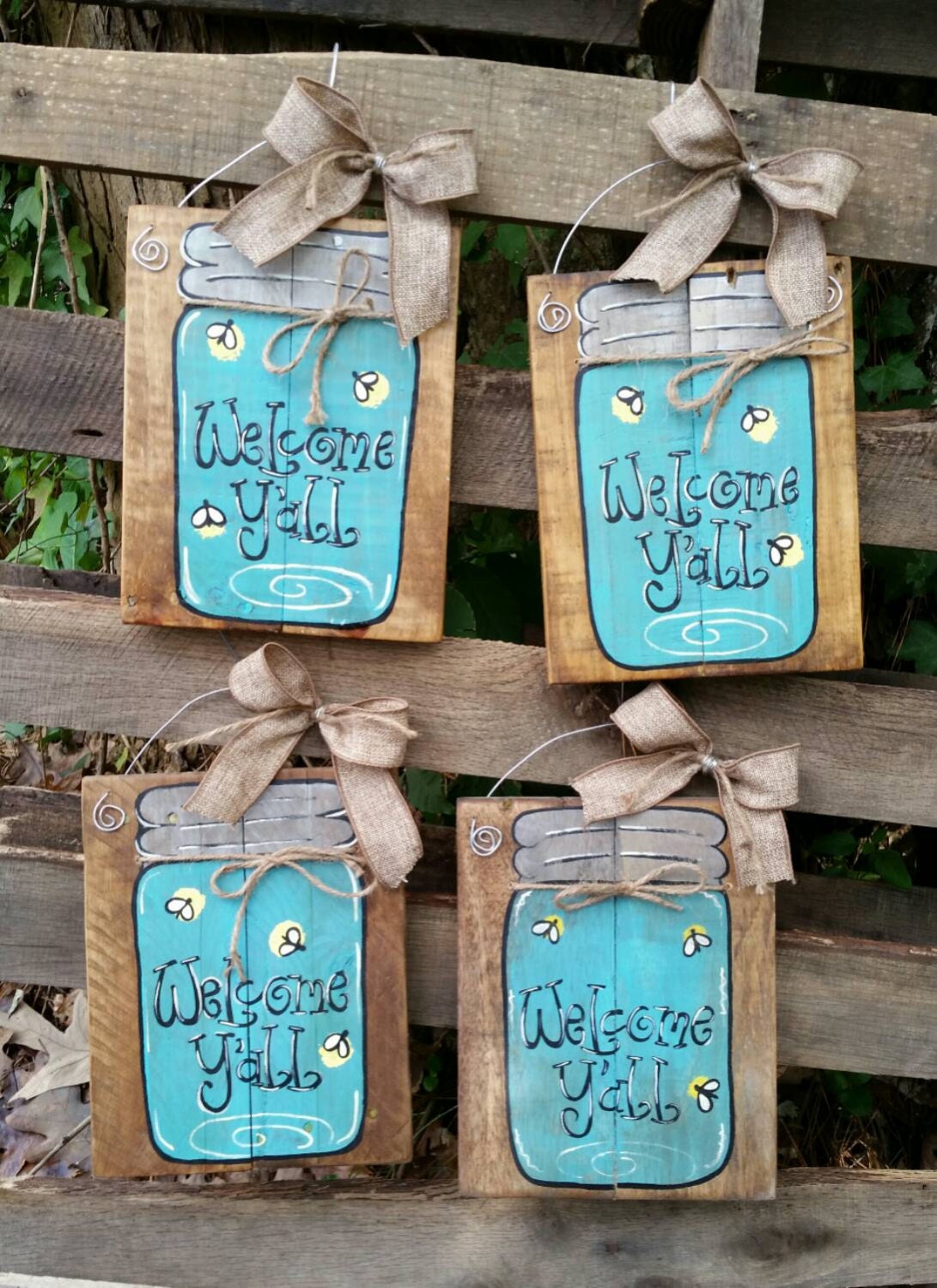 Welcome Y'all Hand Painted Welcome Sign - Etsy