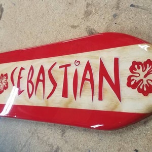Surfboard Name Plate, Surfboard Sign, Surfboard Decor, Custom Surfboard ...