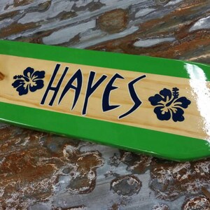 Surfboard Name Plate, Surfboard Sign, Surfboard Decor, Custom Surfboard ...