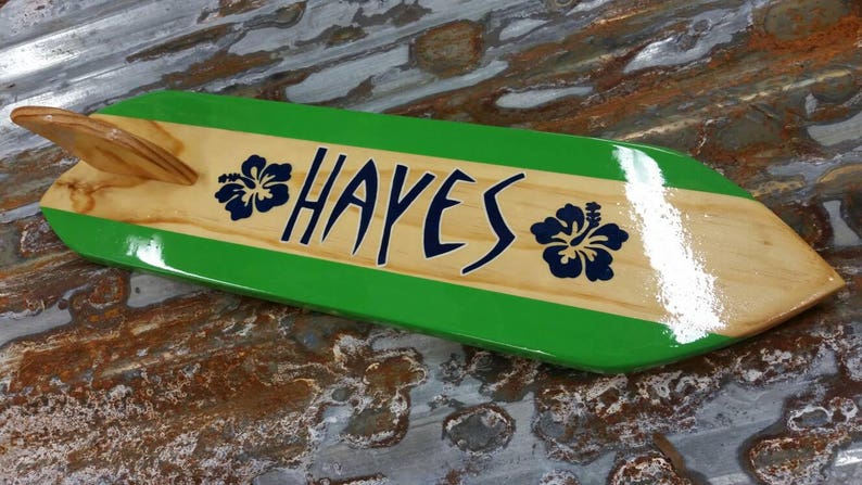 Surfboard Name Plate Surfboard Sign Surfboard Decor Custom - Etsy