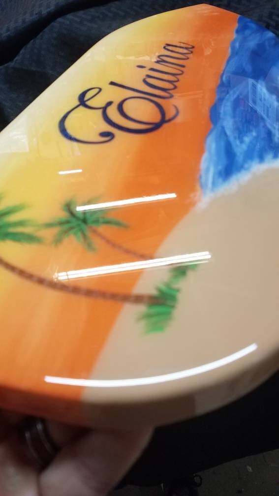 Palm Tree Surfboard Name Plate Surfboard Sign Surfboard - Etsy