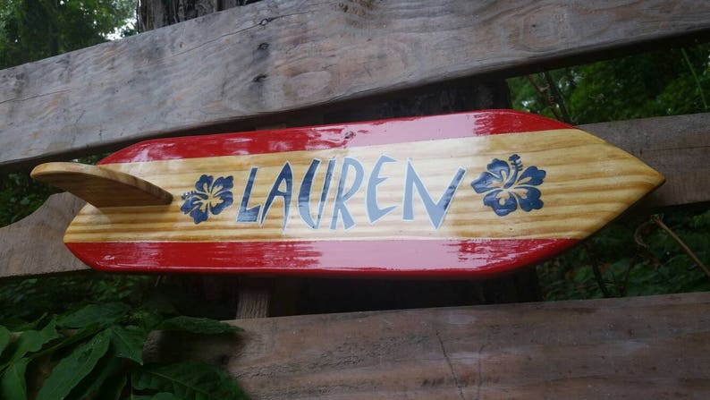 Surfboard name plate Surfboard sign surfboard decor custom | Etsy