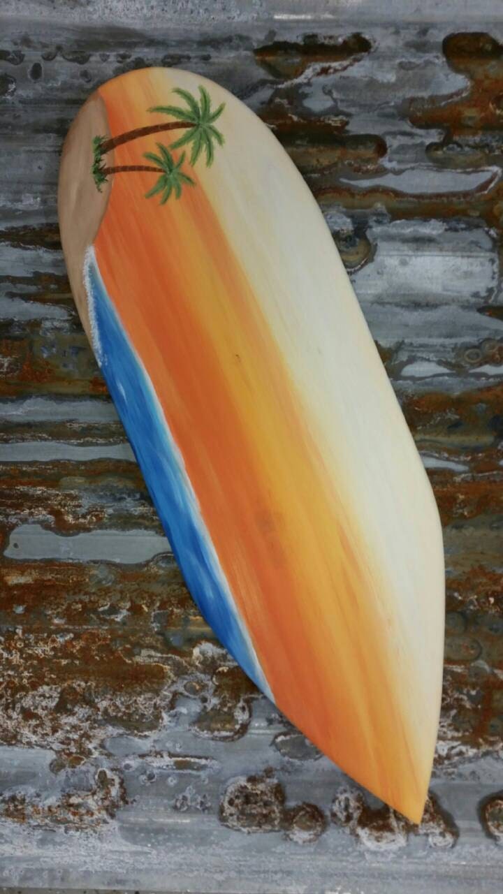 Palm Tree Surfboard Name Plate Surfboard Sign Surfboard - Etsy
