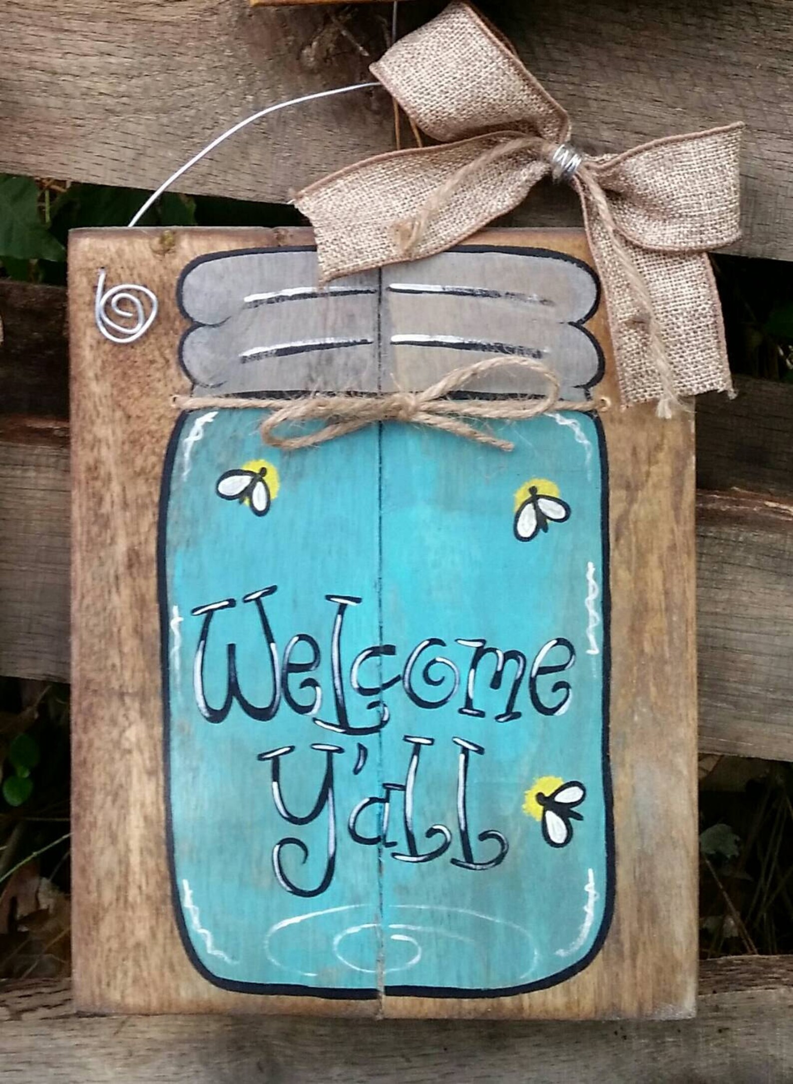 Welcome Y'all Hand Painted Welcome Sign - Etsy