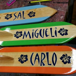 Surfboard Name Plate, Surfboard Sign, Surfboard Decor, Custom Surfboard ...