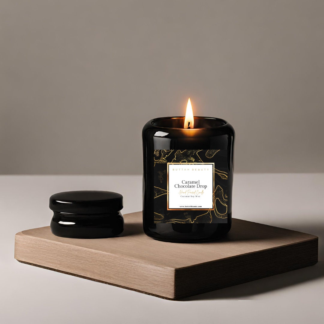 Caramel Chocolate Drop Hand Poured Soy Candle - Etsy