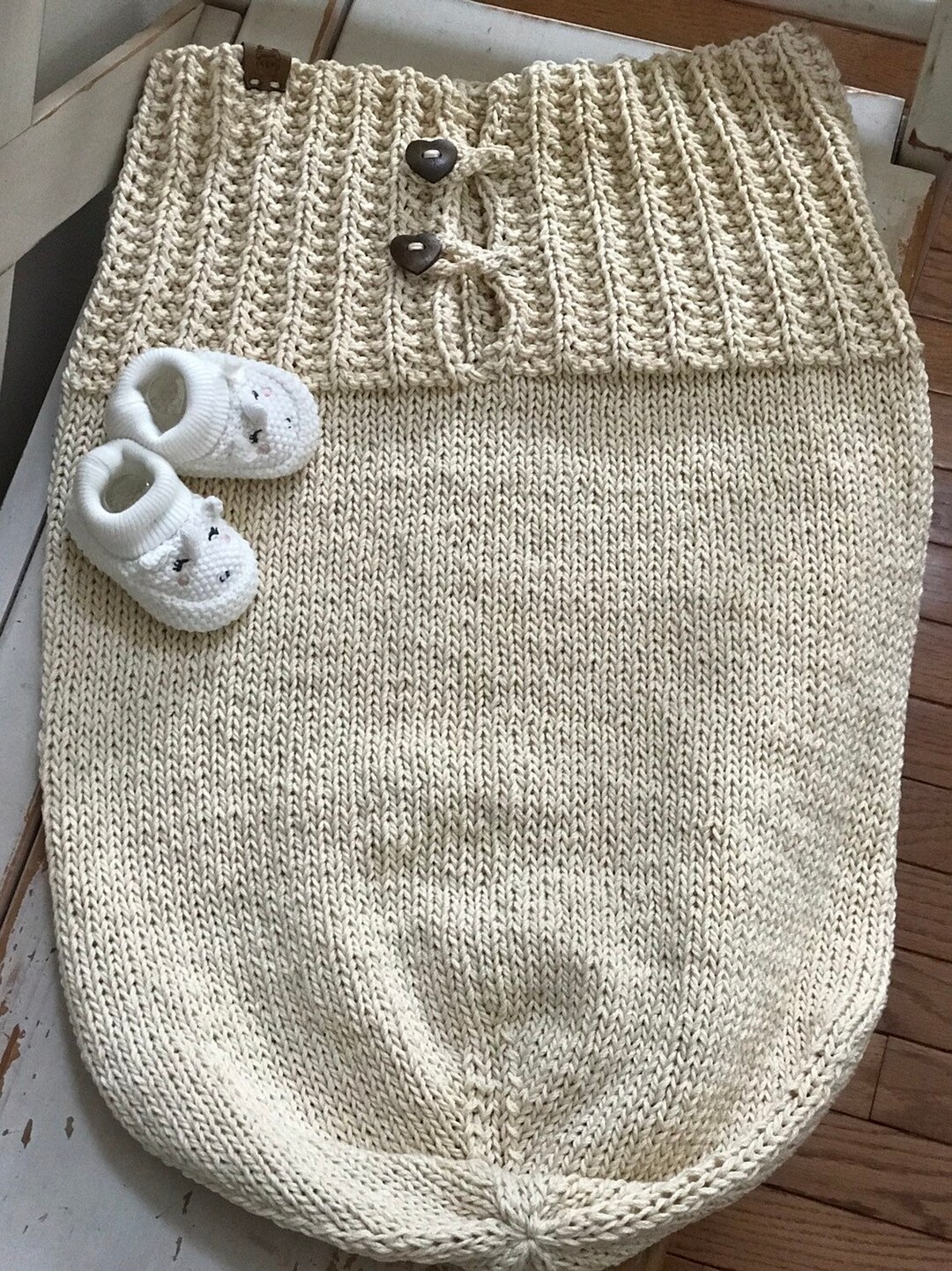 Hand-knitted Baby Sack/cocoon - Etsy