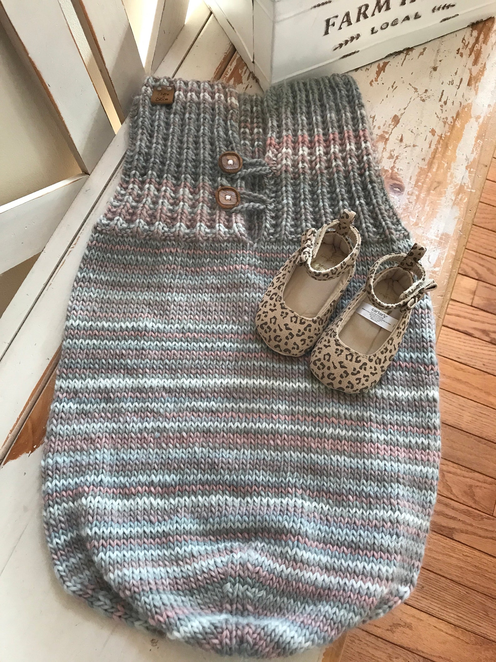 Hand-knitted Baby Sack/cocoon - Etsy