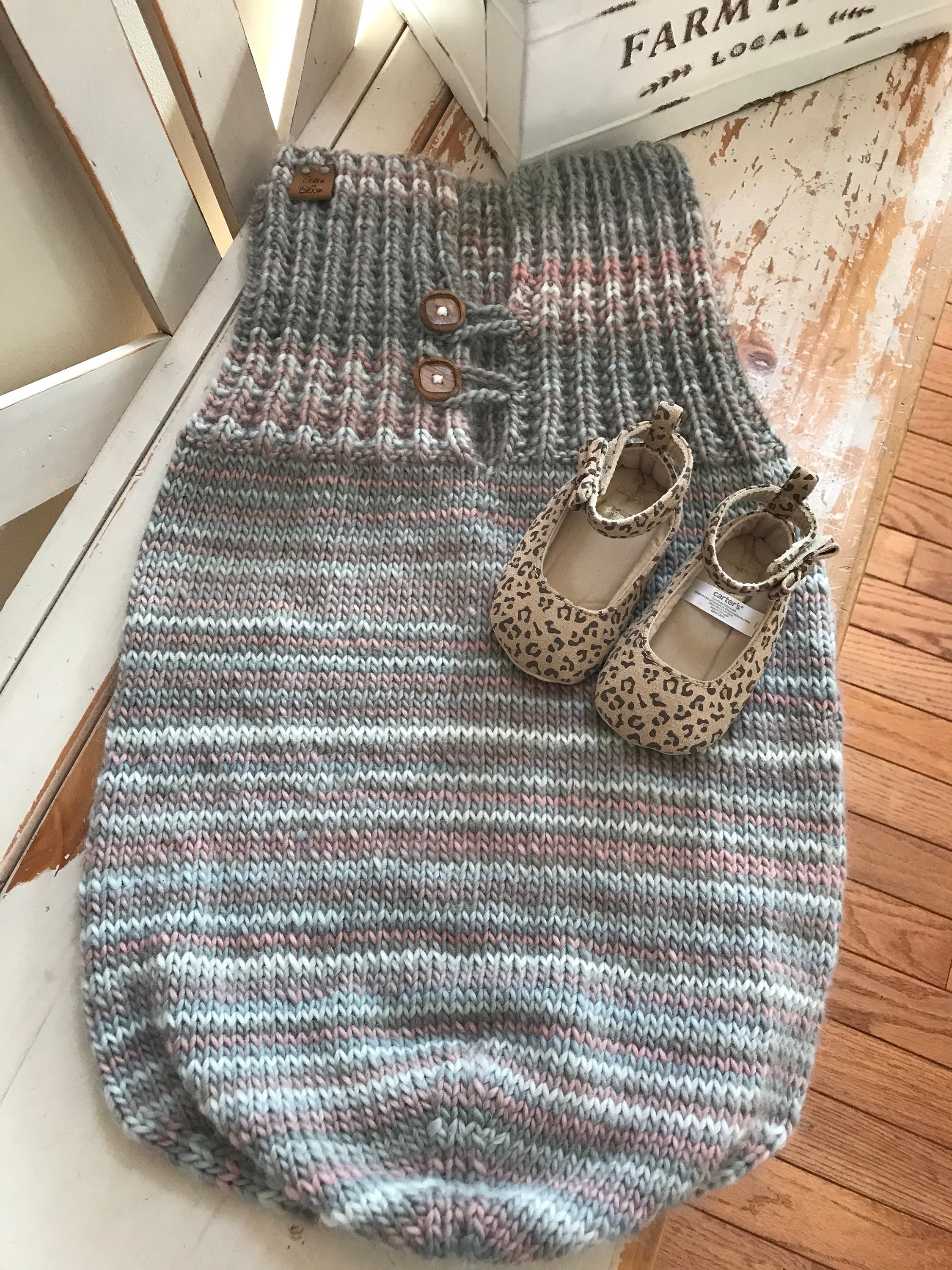 Hand-knitted Baby Sack/cocoon - Etsy