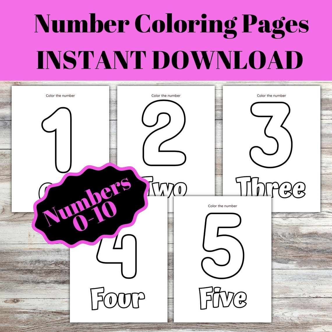 Printable Numbers Coloring Pages, Coloring Page, Preschool Activities ...