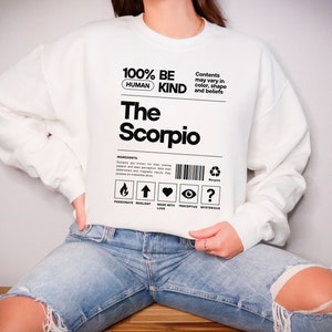 Zodiac Scorpio Crewneck Sweatshirt, Celestial Scorpio Sweatshirt ...
