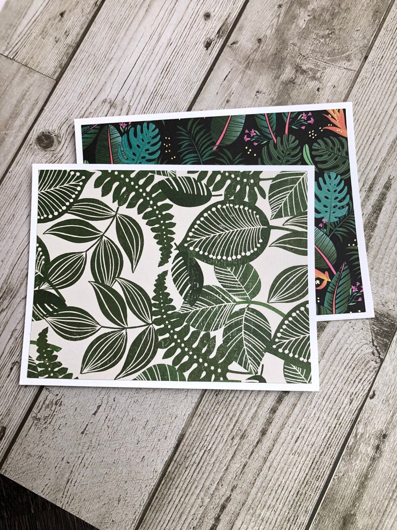 Tropical Greenery Notecards Summer Notecards Greenery - Etsy