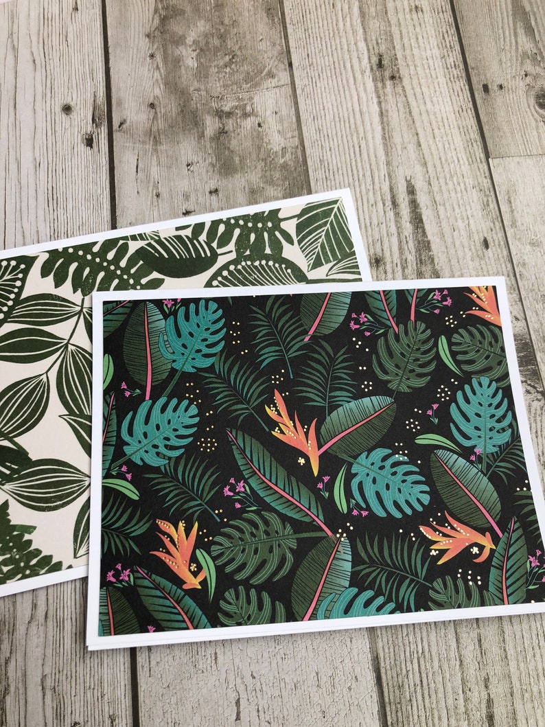 Tropical Greenery Notecards Summer Notecards Greenery - Etsy