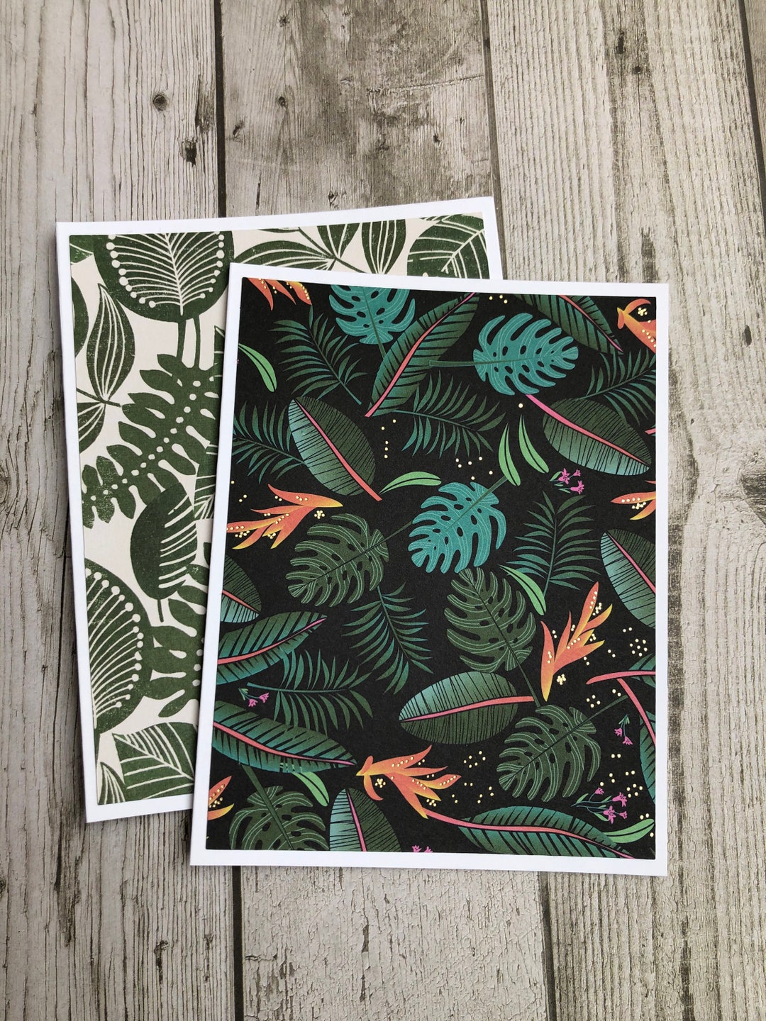 Tropical Greenery Notecards Summer Notecards Greenery - Etsy