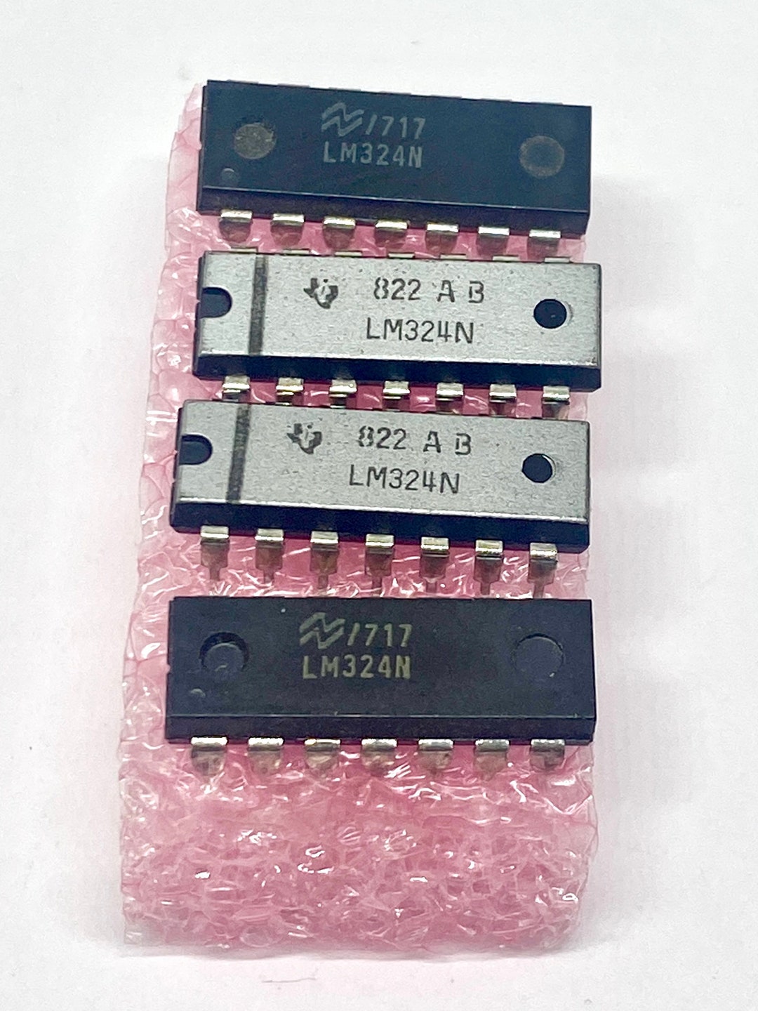 Lot of 4 LM324N Vintage Op Amps Texas Instruments National New Old ...