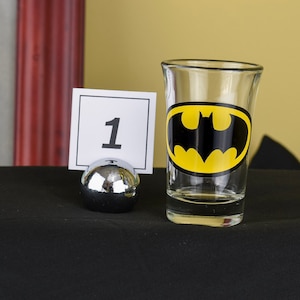 DC Comics Vinyl Shot Glass - Etsy