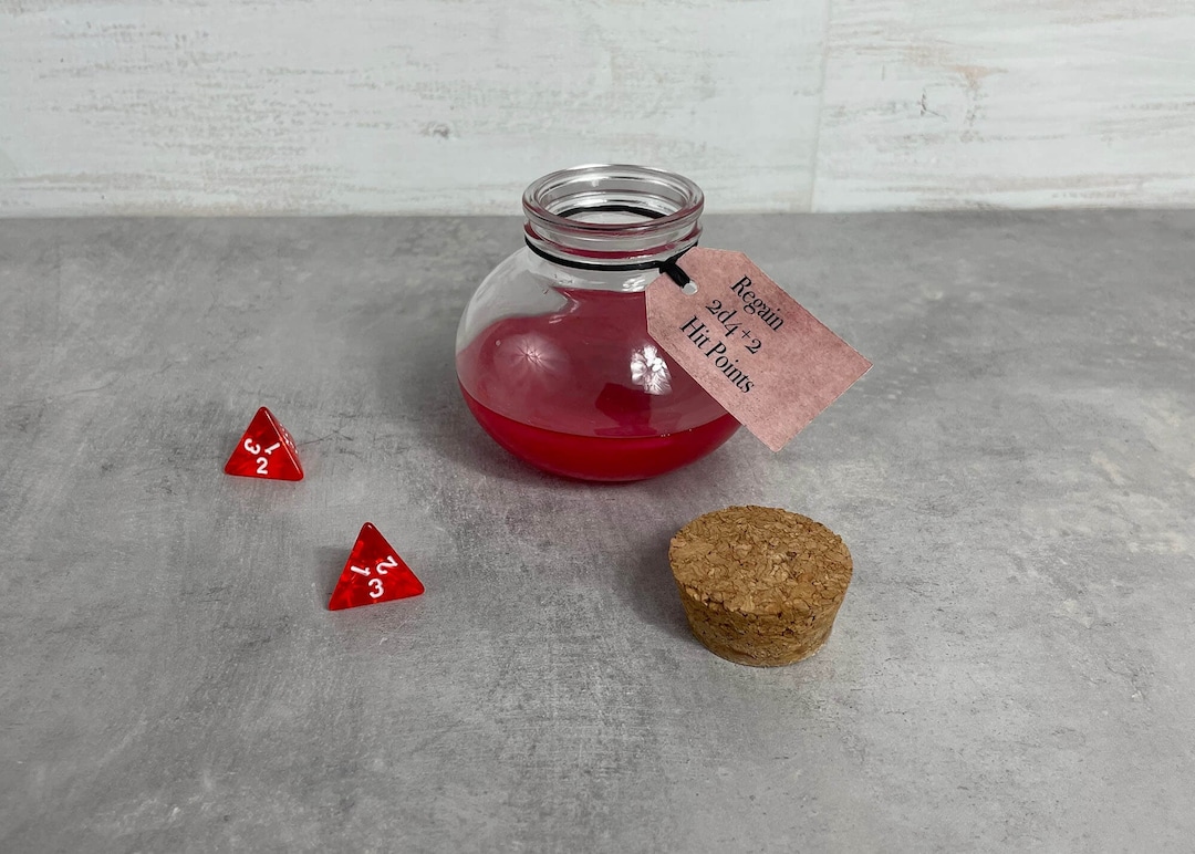 D&D Healing Potion Dice Bottles - Etsy