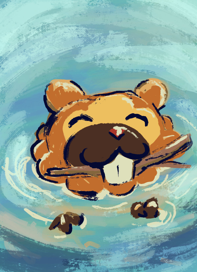 Bidoof Pokemon Fan Art Poster PKMN Poster Fan Art Fanart Shiny - Etsy