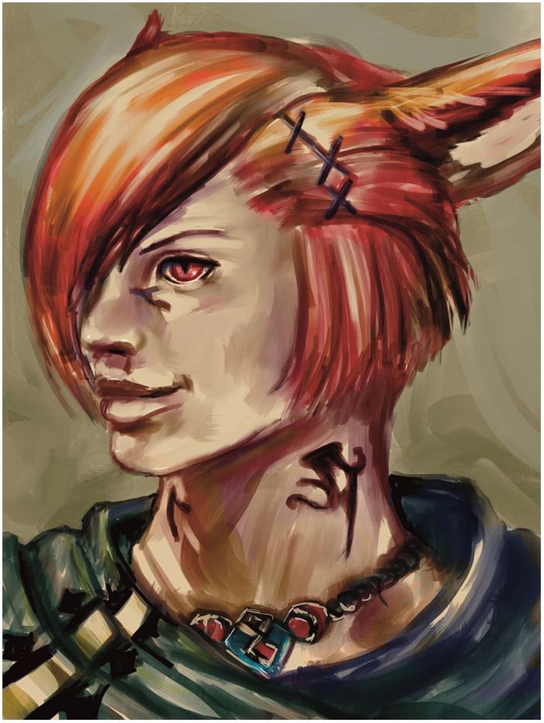 G'raha Tia FFXIV Fan Art Poster Graha Tia Poster Endwalker Fan Art G ...