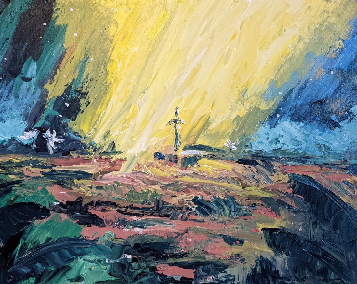 Zelda Fan Art Poster Landscape Poster BOTW Fan Art Link Fanart - Etsy