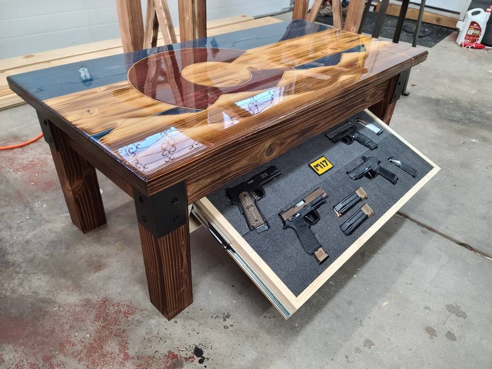 Black Forest Weapon Concealment Coffee Table - Etsy