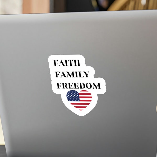 Faith Family Freedom Car Decal - Etsy