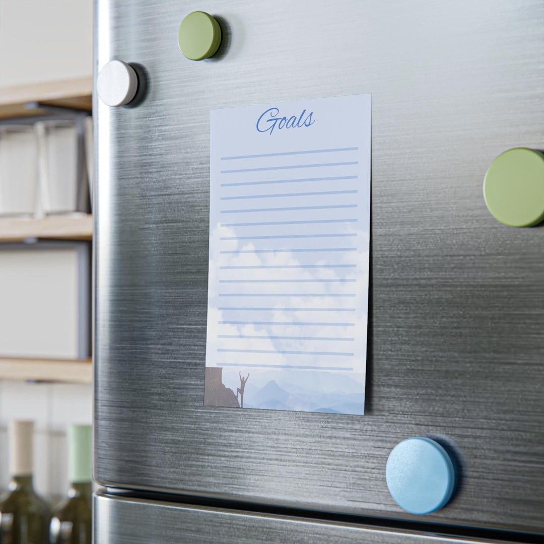 Goal Setting Post-it Note Pad, New Year's Resolutions Sticky Note Pad ...