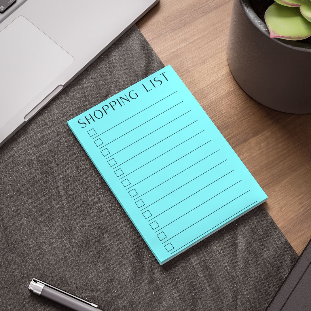 Grocery List Post-it® Note Pad, Refrigerator Shopping List, 4 X 6 Post ...