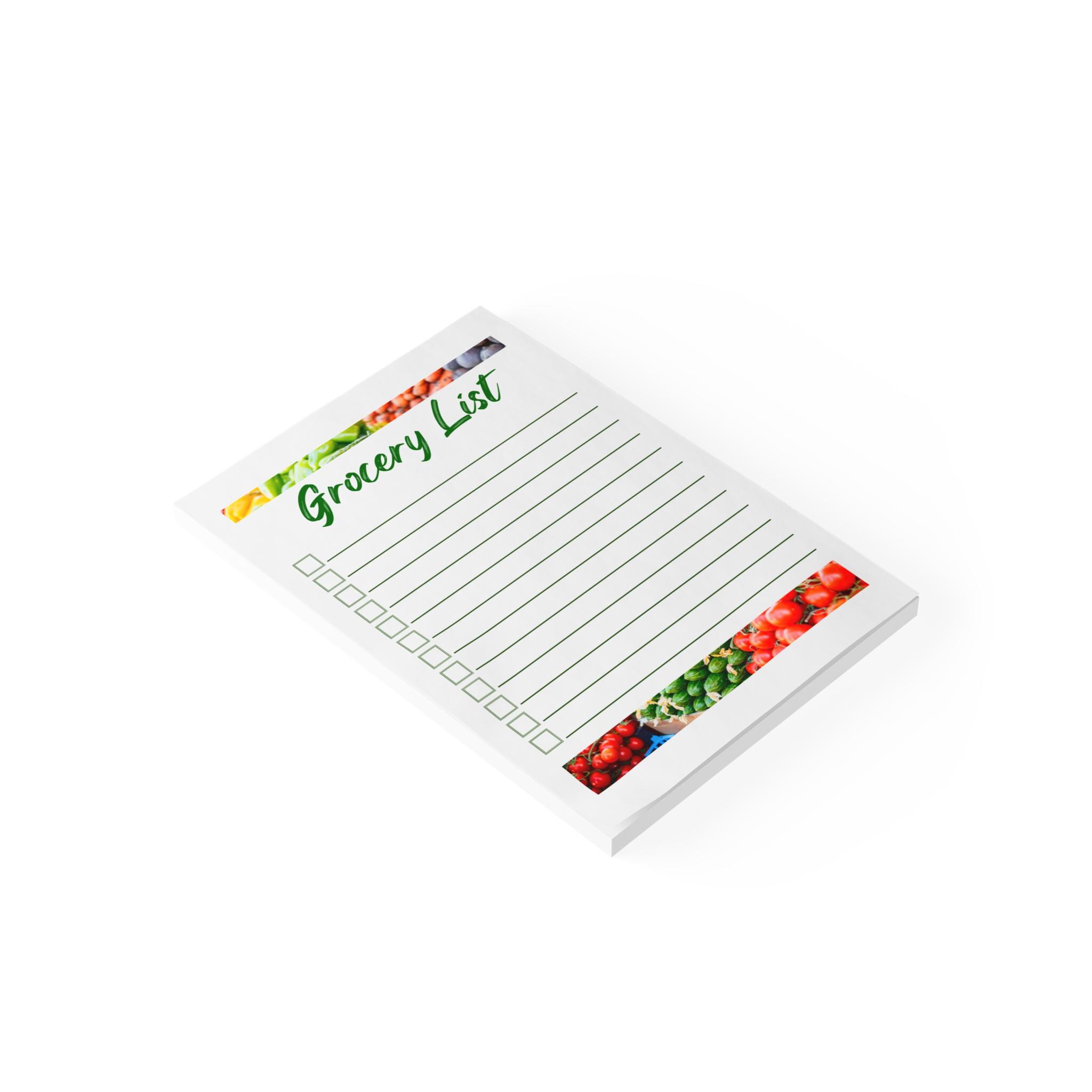 Grocery List Post-it Note Pad: Vibrant Shopping List (4 X 6) - Etsy