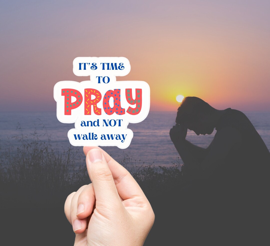 Time to Pray Vinyl Decal - Christian Laptop Sticker - Etsy