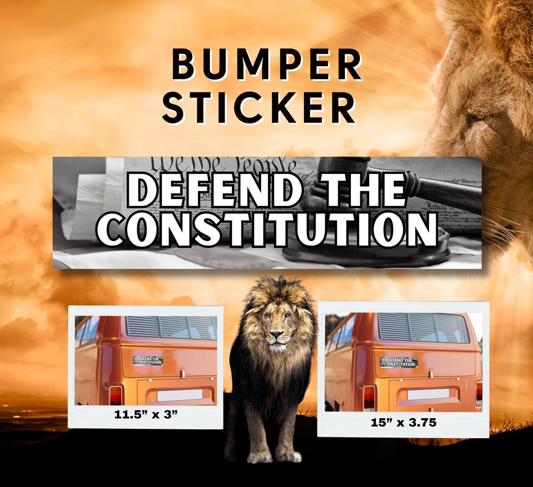 Defend the Constitution Bumper Sticker, Freedom Sticker, Free Speech ...