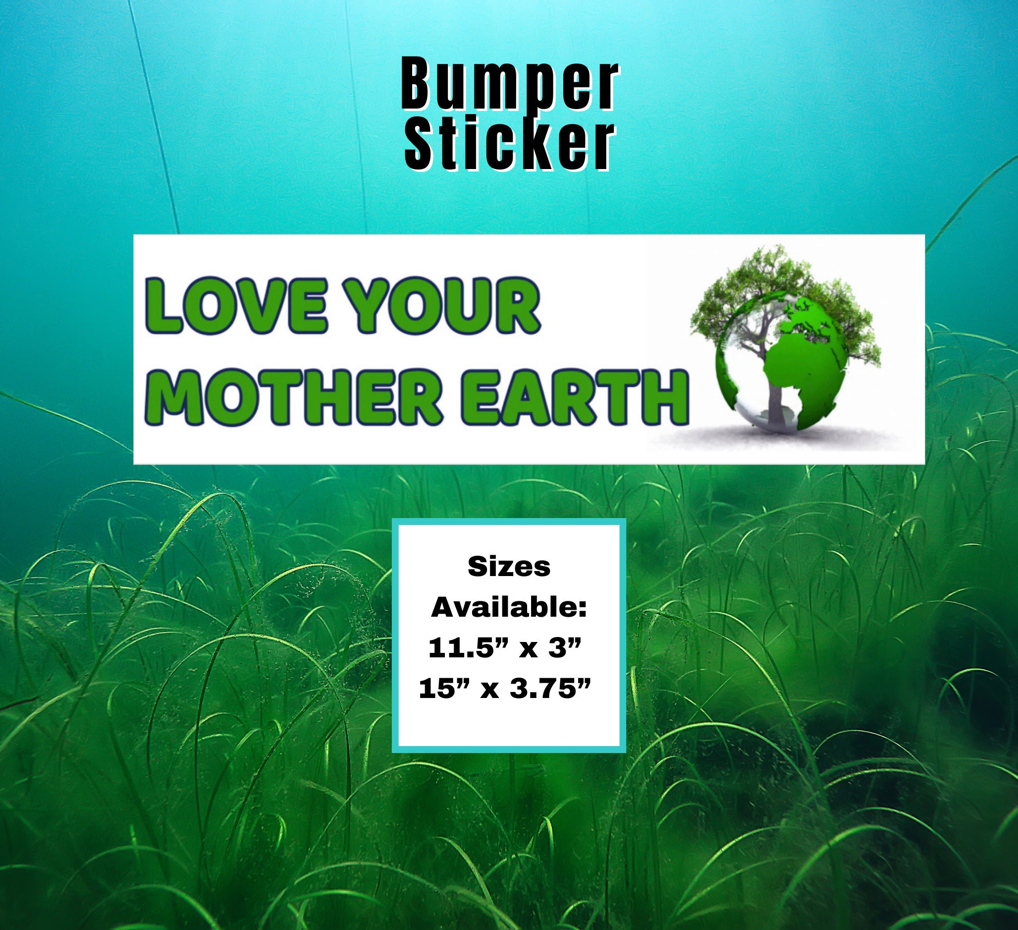 Love Your Mother Earth Bumper Sticker: Waterproof Vinyl - Etsy