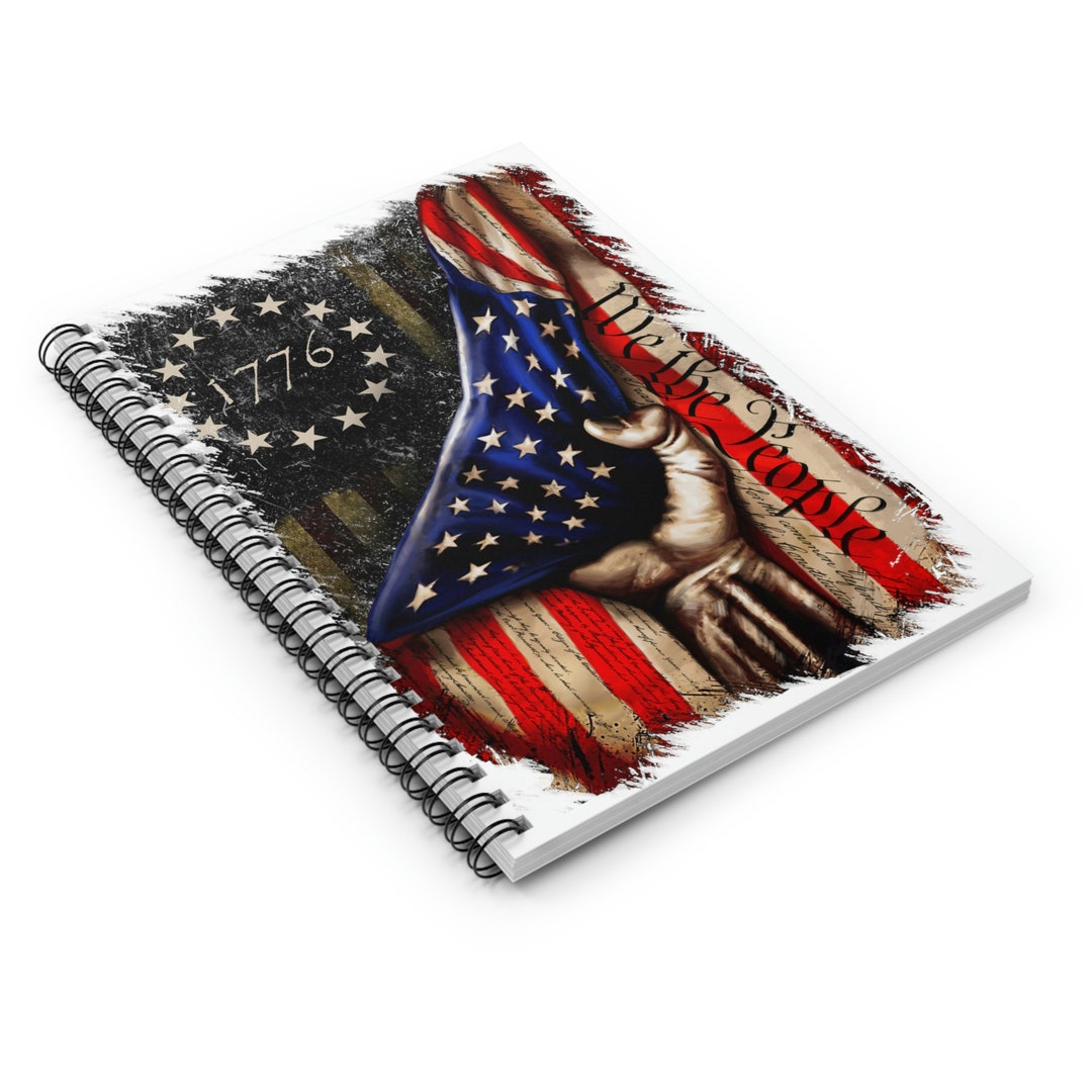 1776 Patriotic Spiral Notebook: American Flag Journal - Etsy