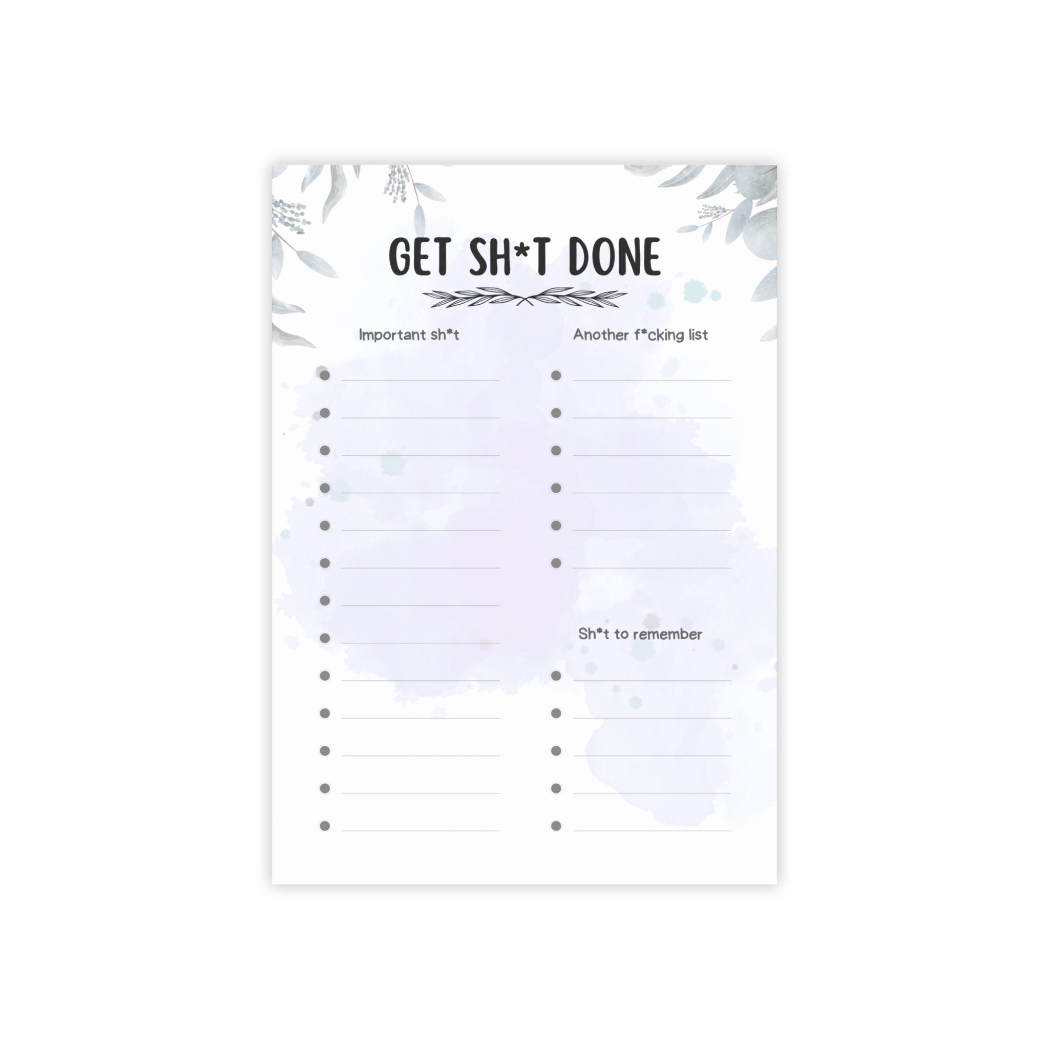 Get Shit Done Post-it® Note Pad, 4 X 6 Post It Note Pad, Important Shit ...