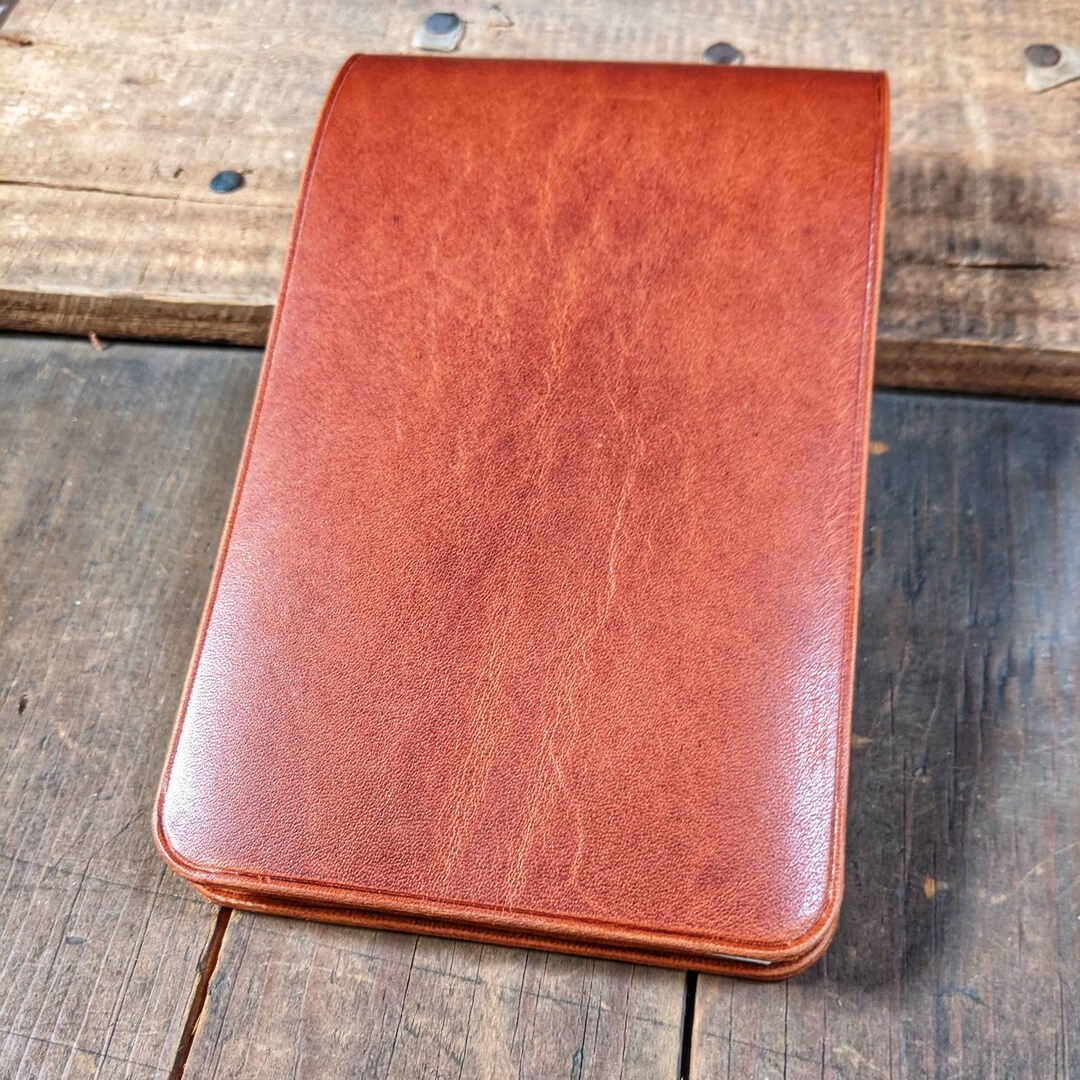 Horween Leather Spiral Notebook Cover Flip up Notebook Style - Etsy