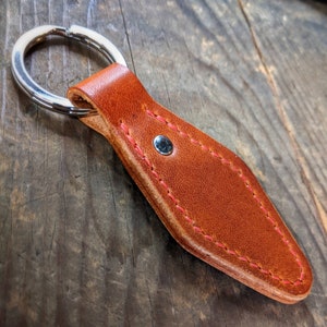 Leather Hotel Key Fob - Custom Key Ring ID Tag - Personalized Leather ...