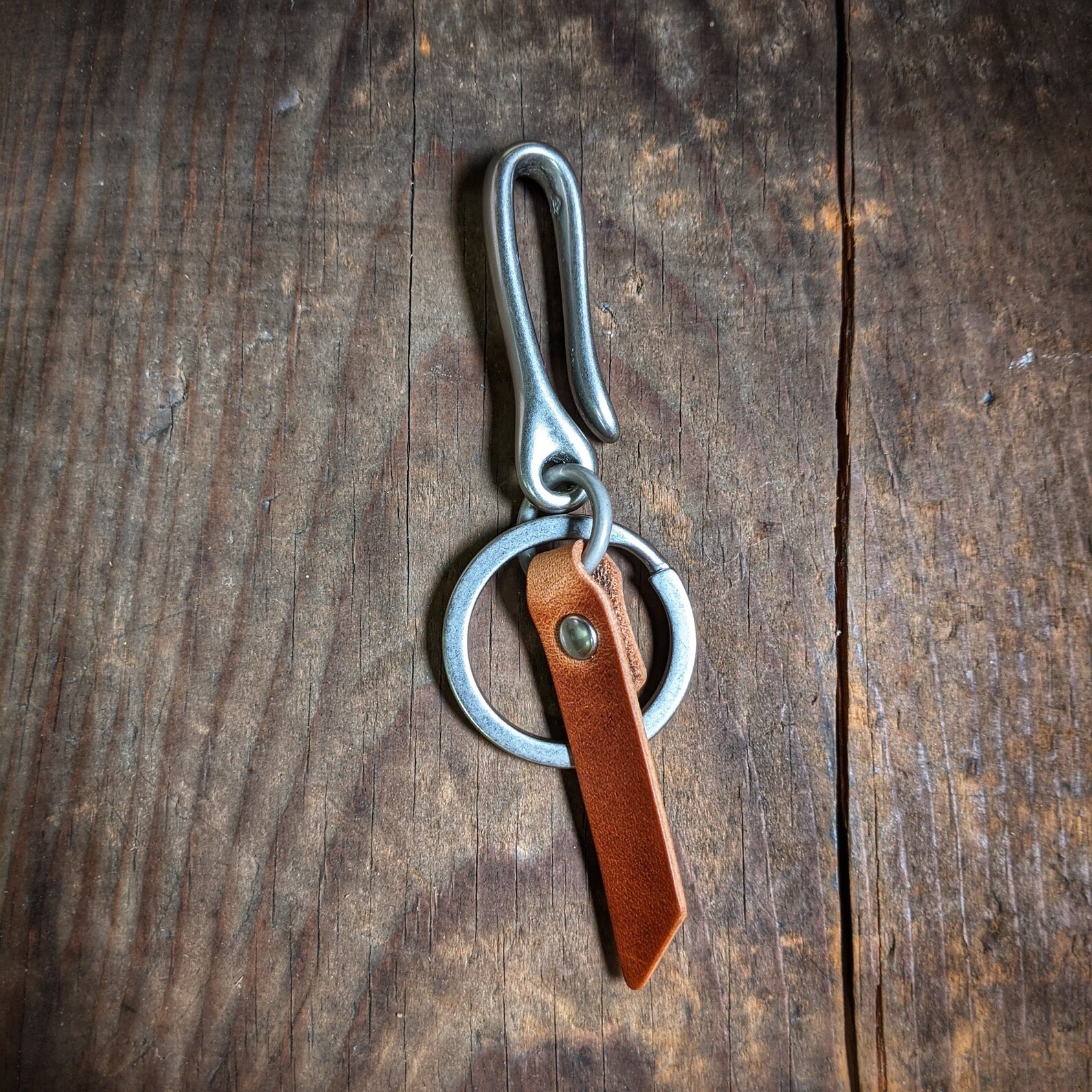 Hemlock Mini Japanese Fish Hook Personalized Key Ring - Etsy