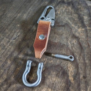 Small and Handy Horween Leather Keychain With a Little Brass Hook and ...