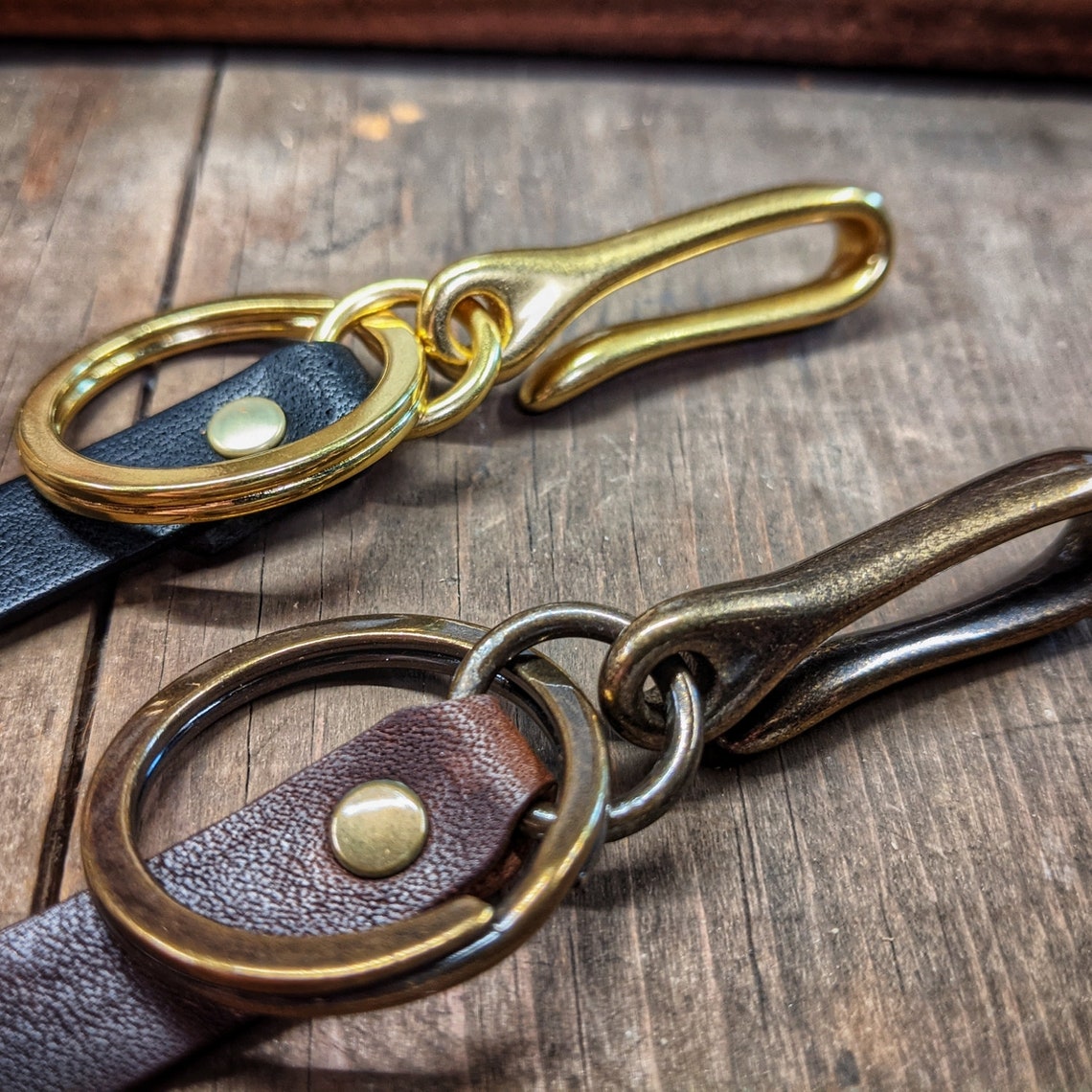 Hemlock Mini Japanese Fish Hook Personalized Key Ring | Etsy