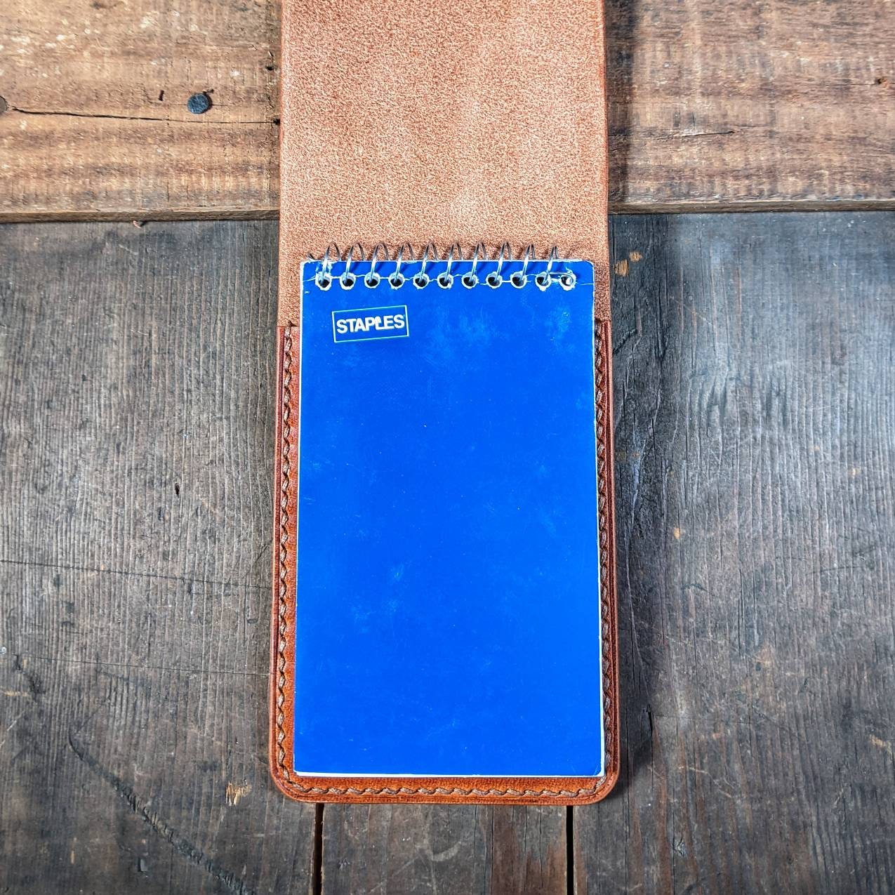 Horween Leather Spiral Notebook Cover Flip up Notebook Style | Etsy