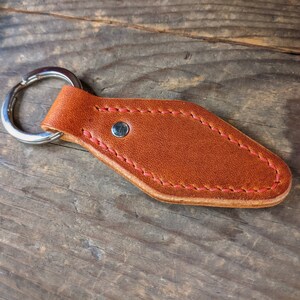 Leather Hotel Key Fob - Custom Key Ring ID Tag - Personalized Leather ...