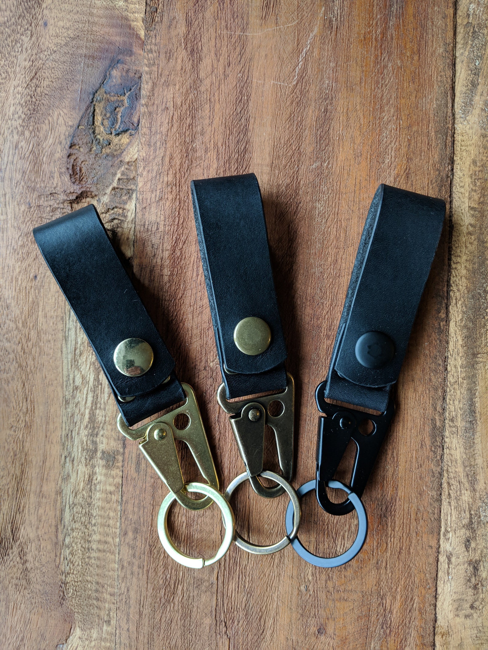 Bear Mountain Lever Snap Keychain Leather Belt Loop With - Etsy