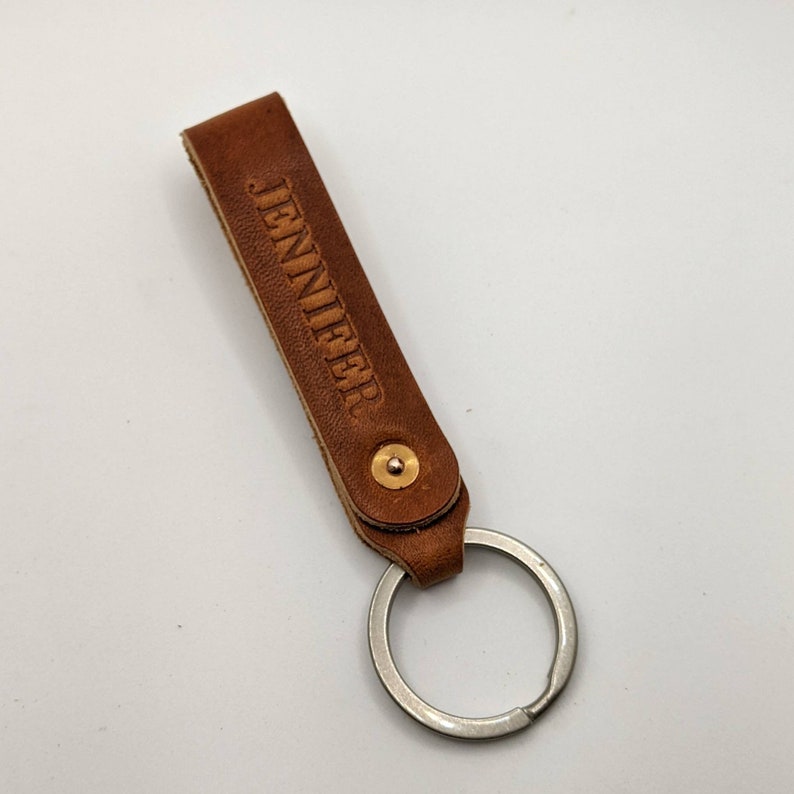 Personalized Leather Keychain Custom Leather Keychain - Etsy