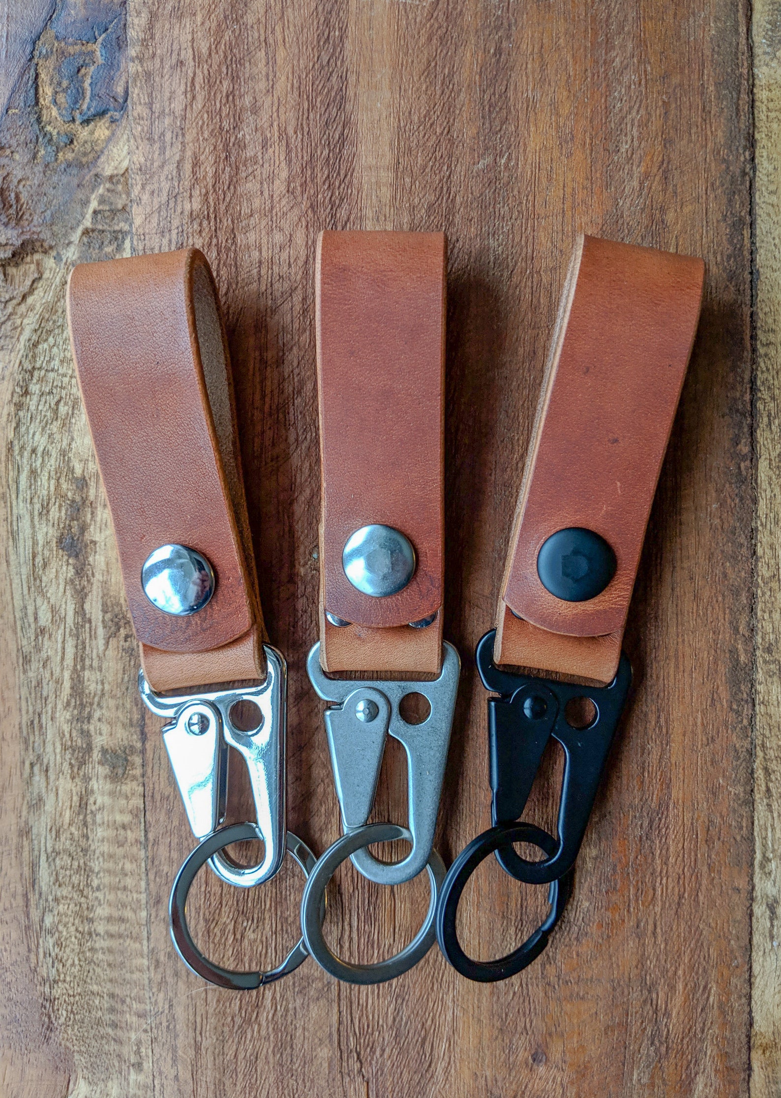 Bear Mountain Lever Snap Keychain Leather Belt Loop With - Etsy