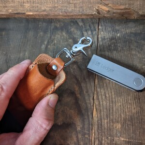 Leather Keychain Case for the Ledger Nano X Horween Leather Crypto Cold ...