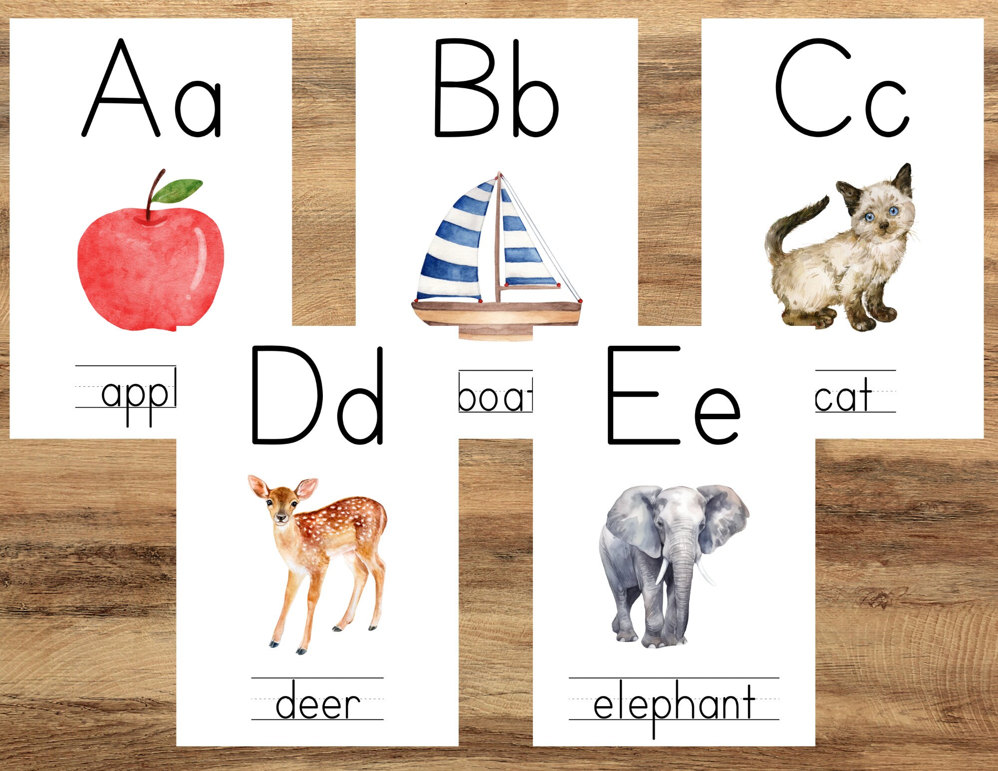 Alphabet Flashcards, Classroom Decor, Preschool Early Learning Resource ...