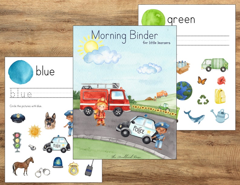 Toddler Morning Binder Community Helpers Themed, Morning Menu ...