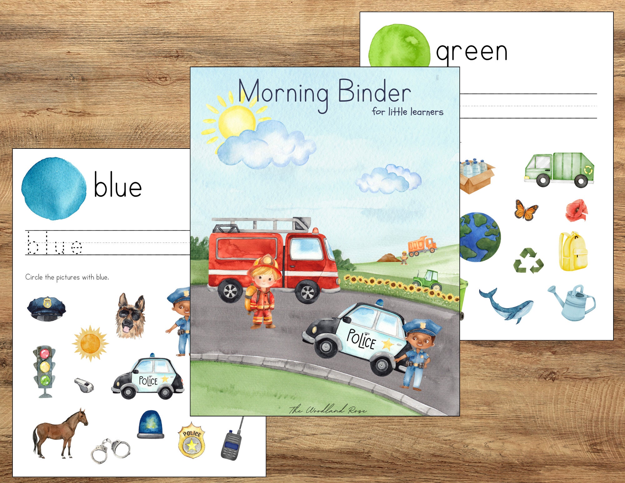 Toddler Morning Binder Community Helpers Themed, Morning Menu ...