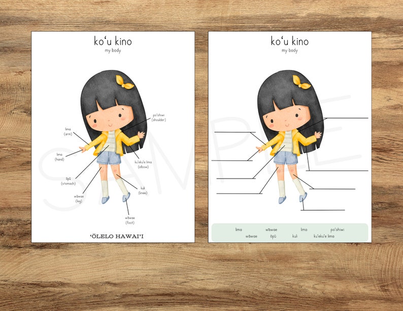 Hawaiian 'anatomy' Flashcards, Hawaiian Language Resources, Learn ...